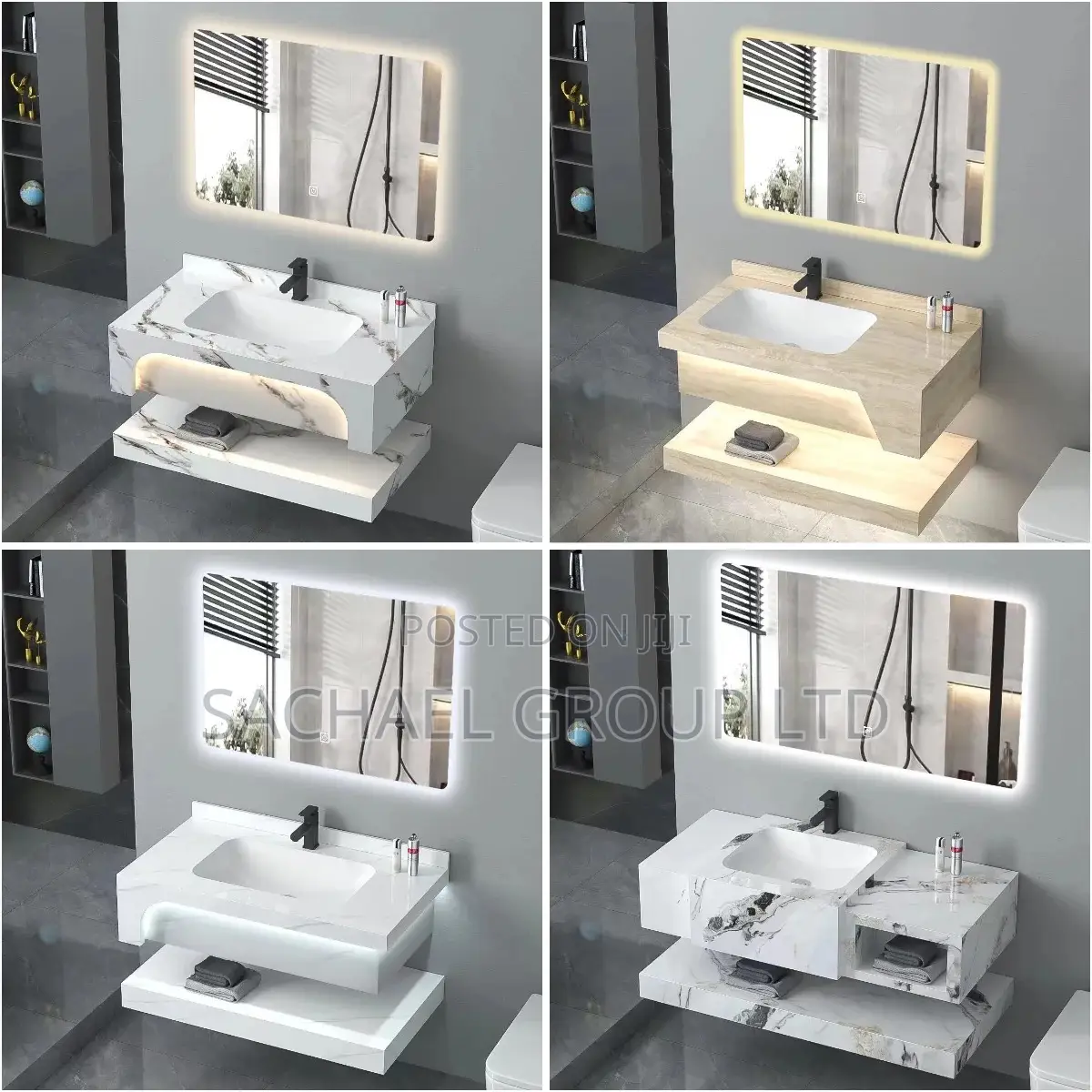 Wall Mount Double Desk Basin With Led Mirror in Accra Metropolitan ...