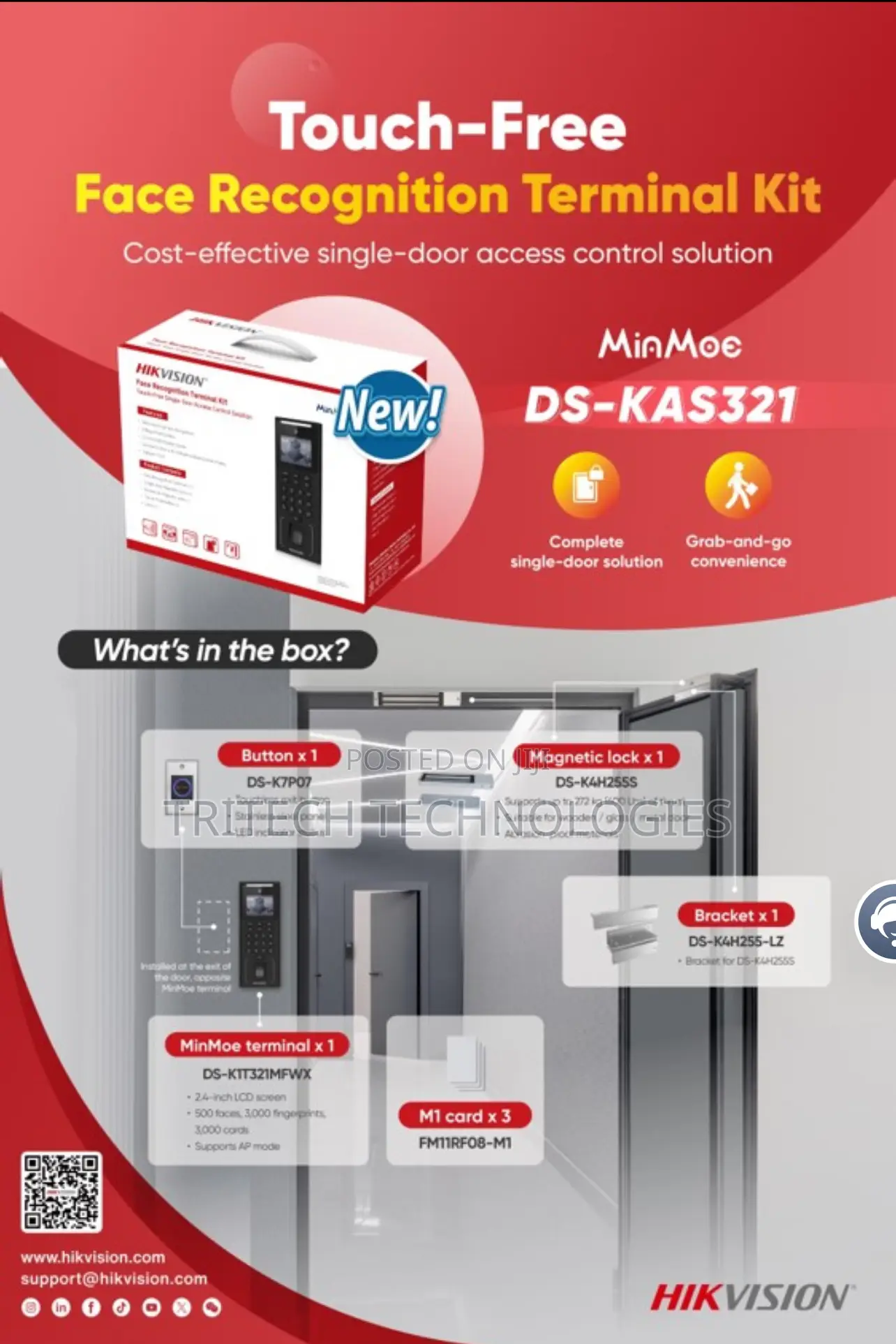 Hikvision Ds-Kas-7m01 Access Control KIT in Lapaz - Security ...