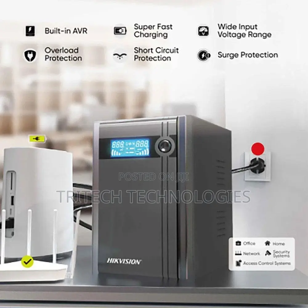 Hikvision Ups 2000va (2kva) LCD Display Built-in AVR in Lapaz - Computer Hardware, Tritech ...