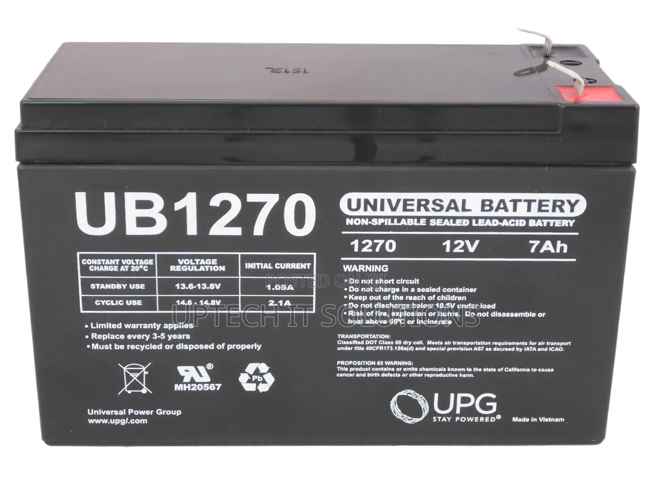 UPS Batteries 12v/7ah in Lapaz - Accessories & Supplies for Electronics, Uptech It Solutions ...