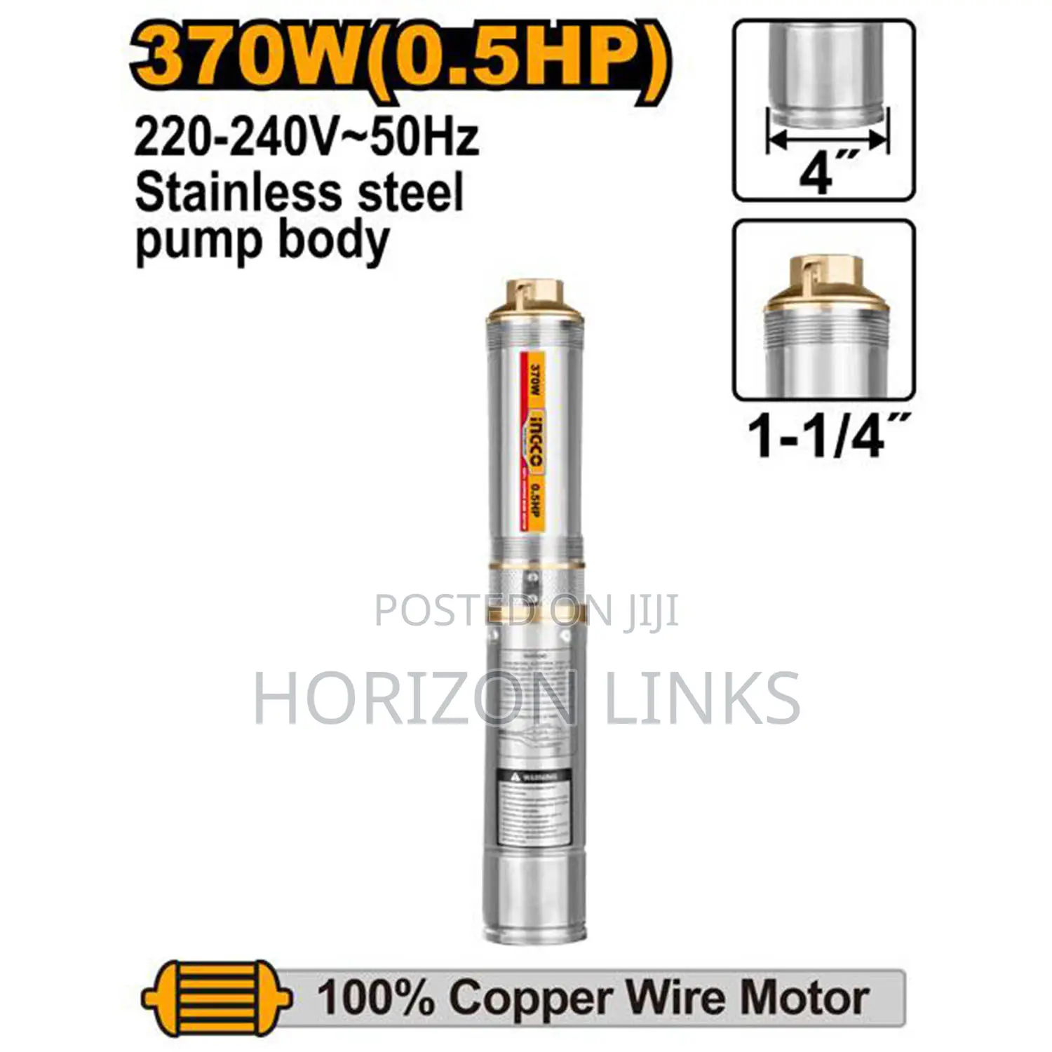 Ingco 4 Inches Deep Well Pump - DWP3701 in Spintex - Hand Tools ...