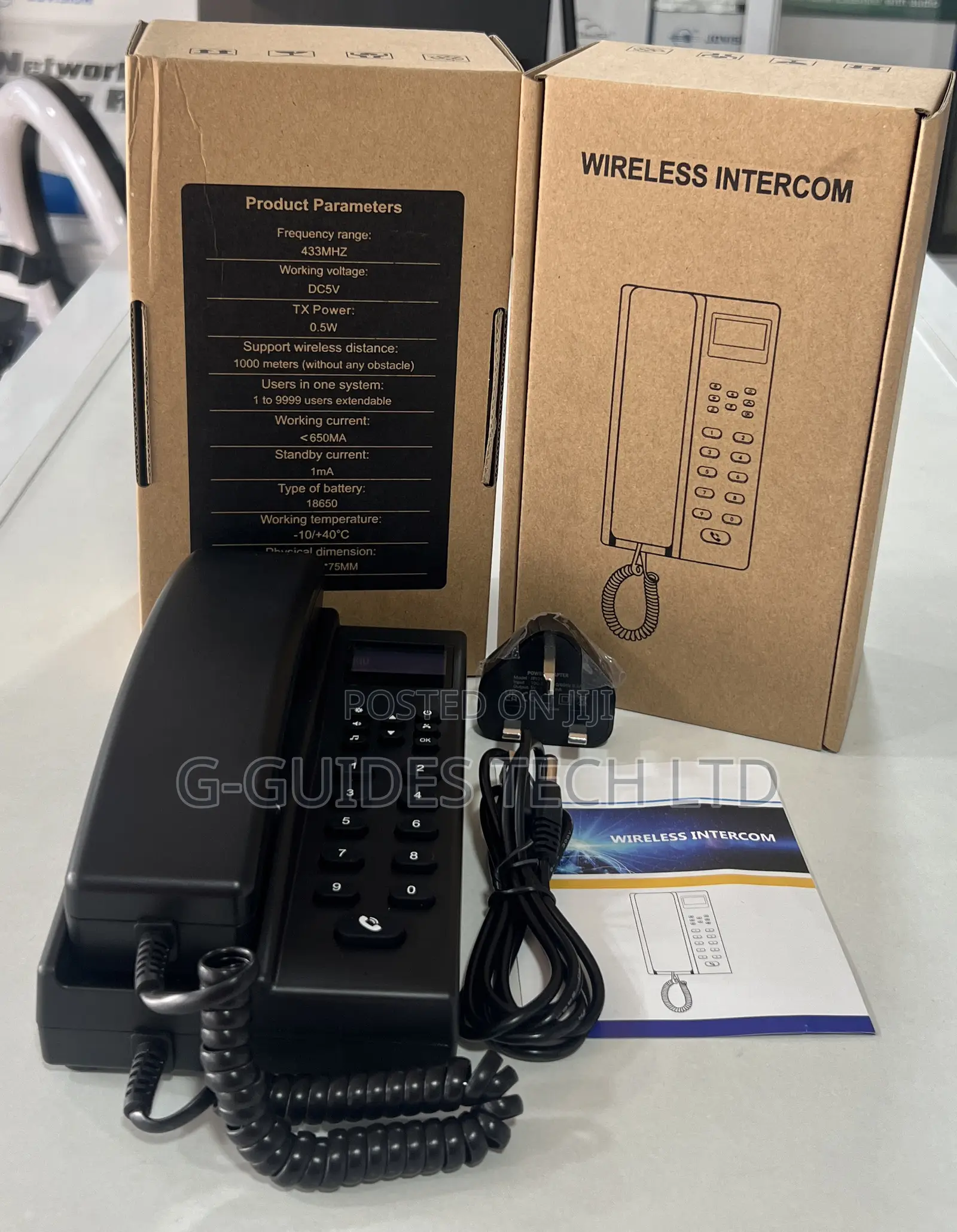 1km Wireless Intercom Phone With Screen for sale - G-GUIDES TECH LTD ...
