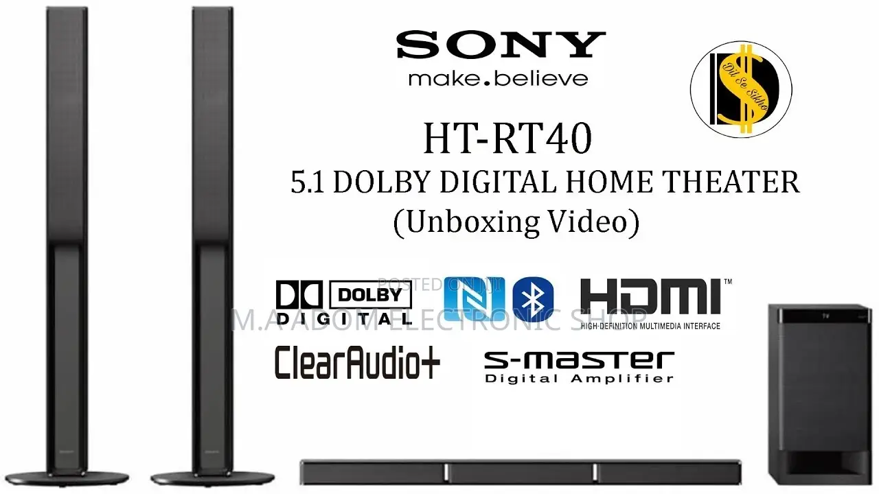 Sony HT-RT40 5.1 Channel Sound Bar Home Theatre System in Adabraka ...