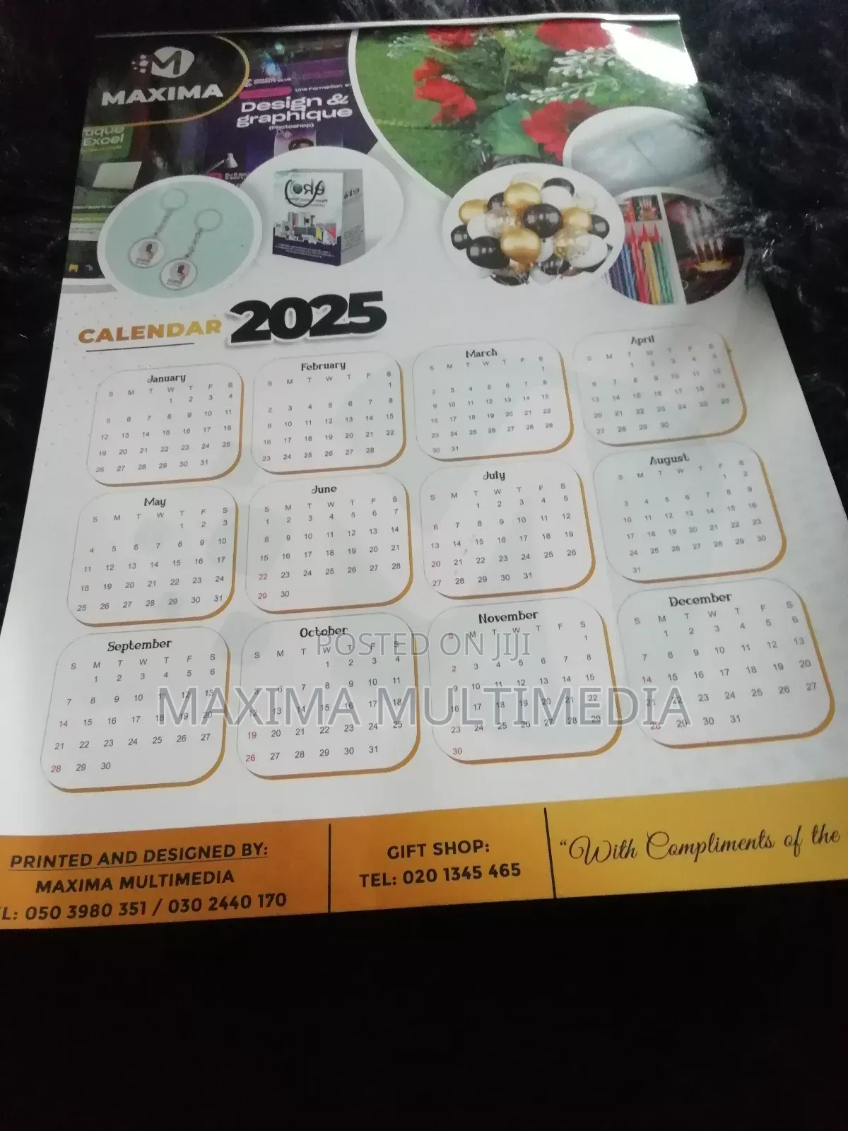 Calendar for 2025 in Achimota - Printing Services, Maxima Multimedia ...