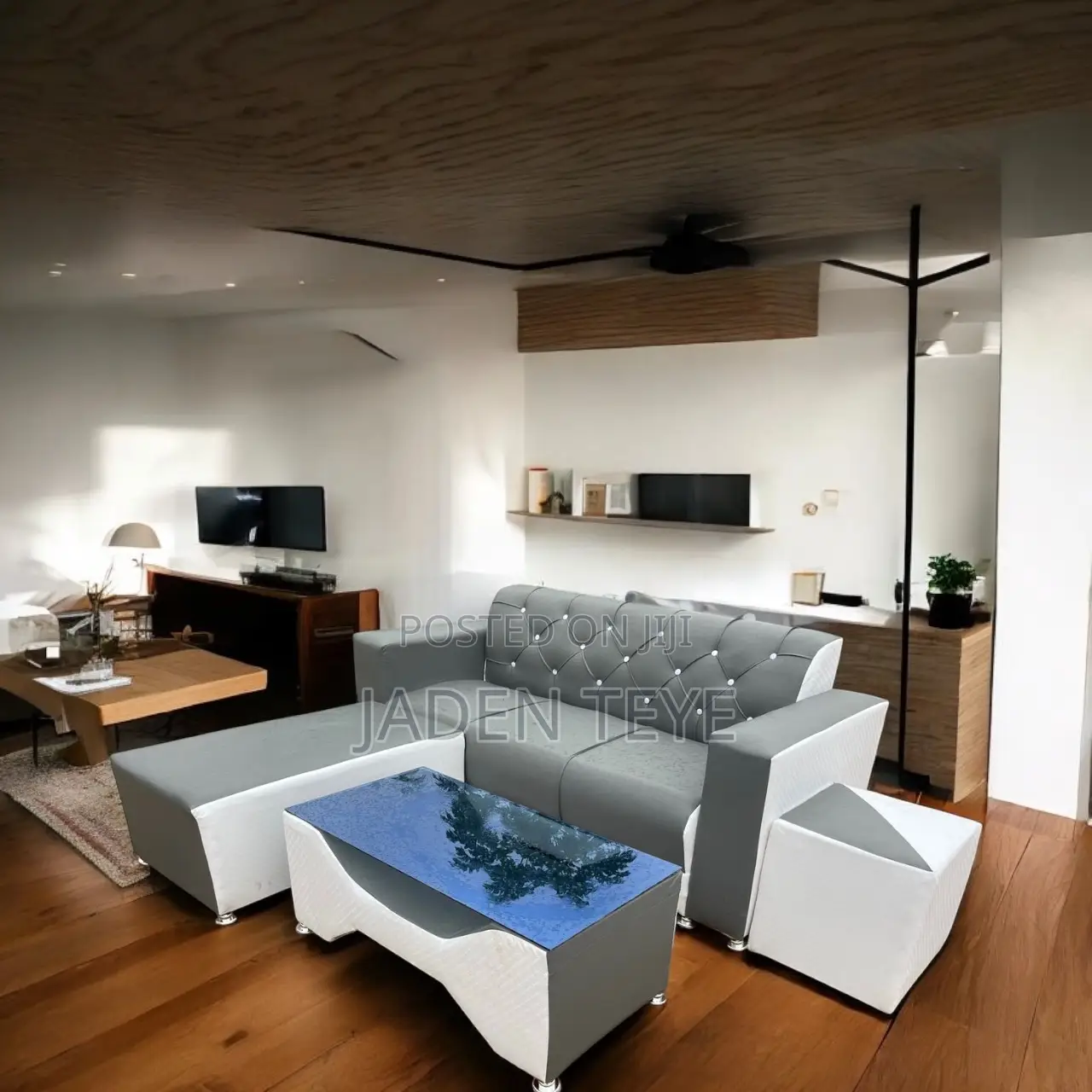 Ash Leather 3 in One Set in Achimota - Furniture, Jaden Teye | Jiji.com.gh