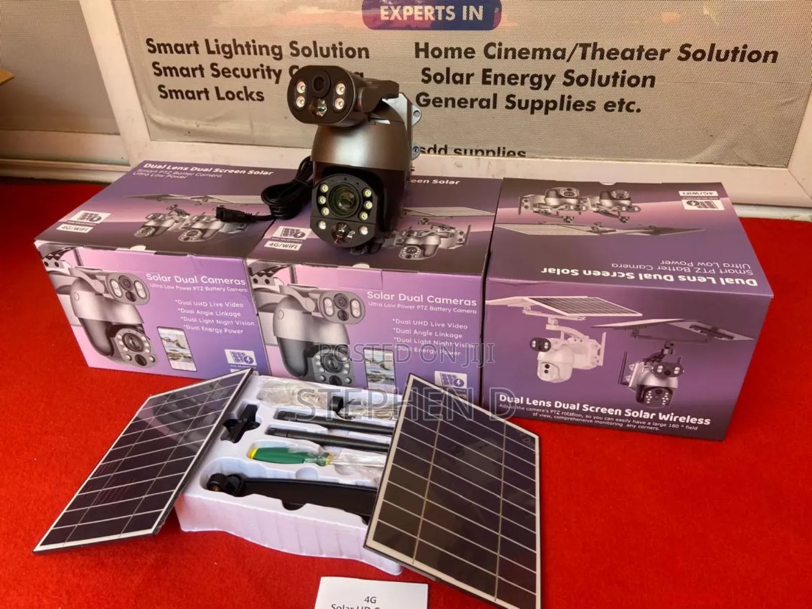 3pcs of 50X Zoom 400m Long Distance 4G Sim Card Solar Camera in Accra ...