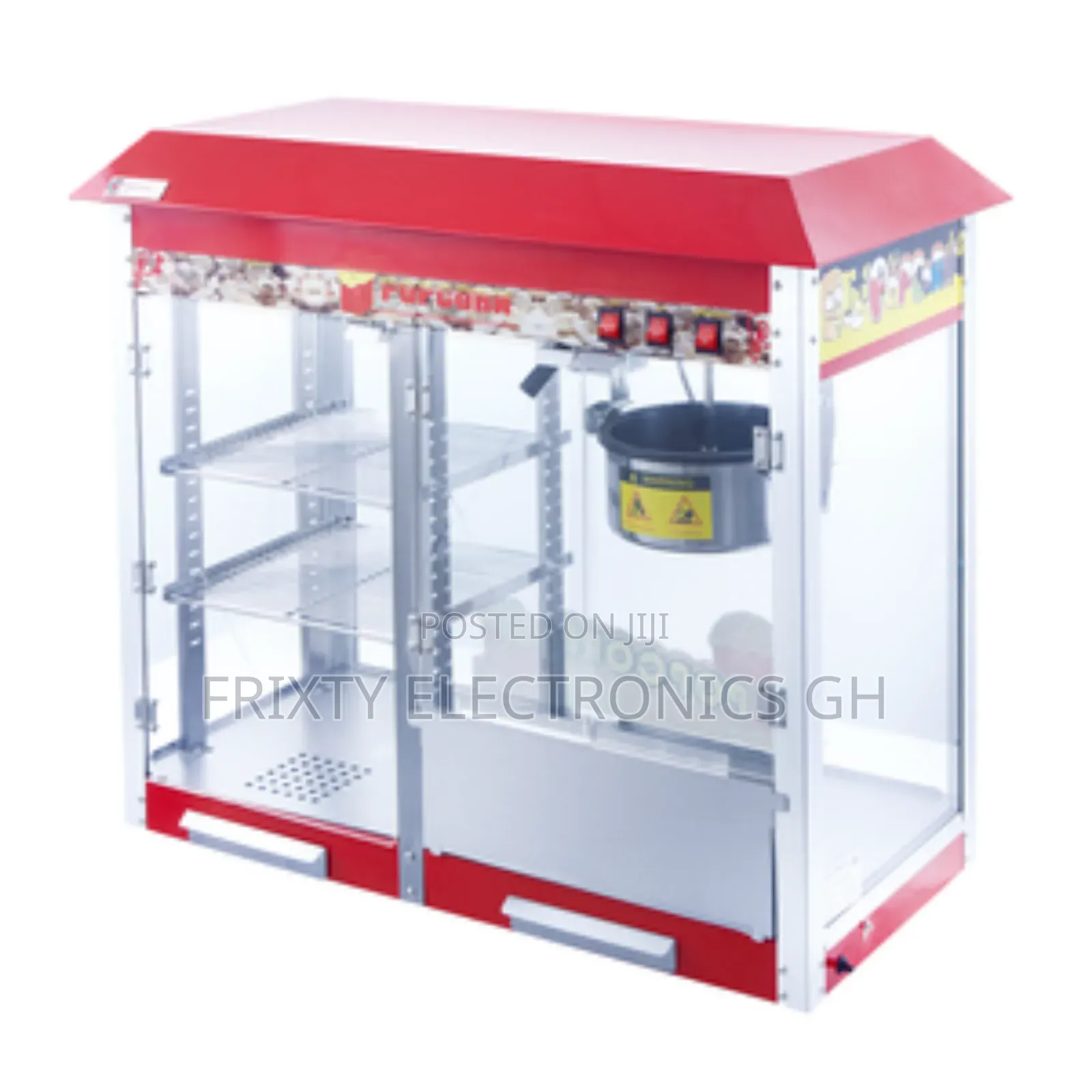 Glass Door Prevent Falling Popcorn Machine With Shelves in Accra ...