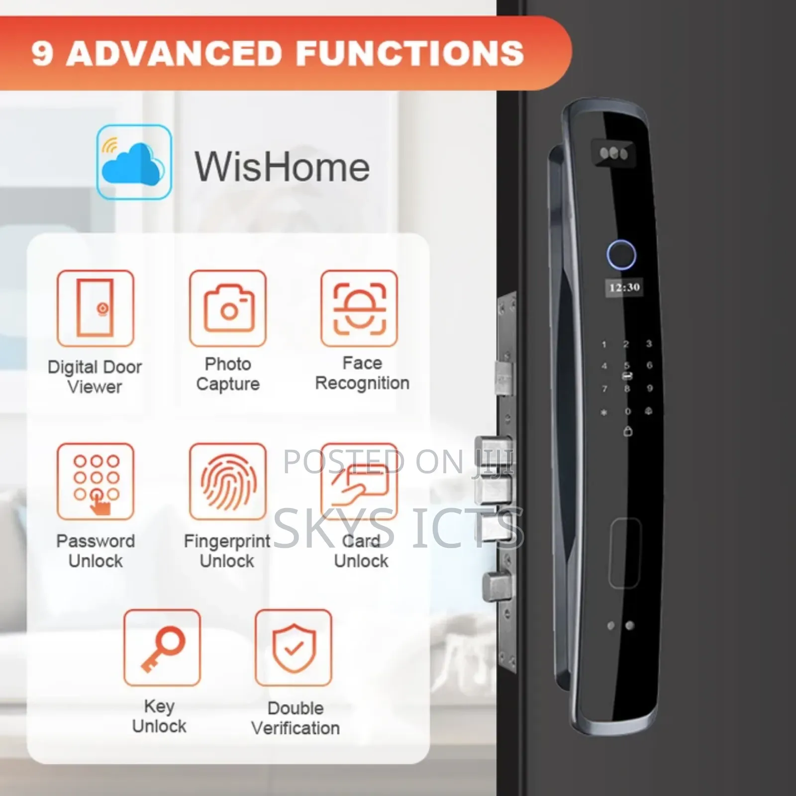 Smart Door Lock + Camera, Fingerprint + Facial Recognition in Achimota ...