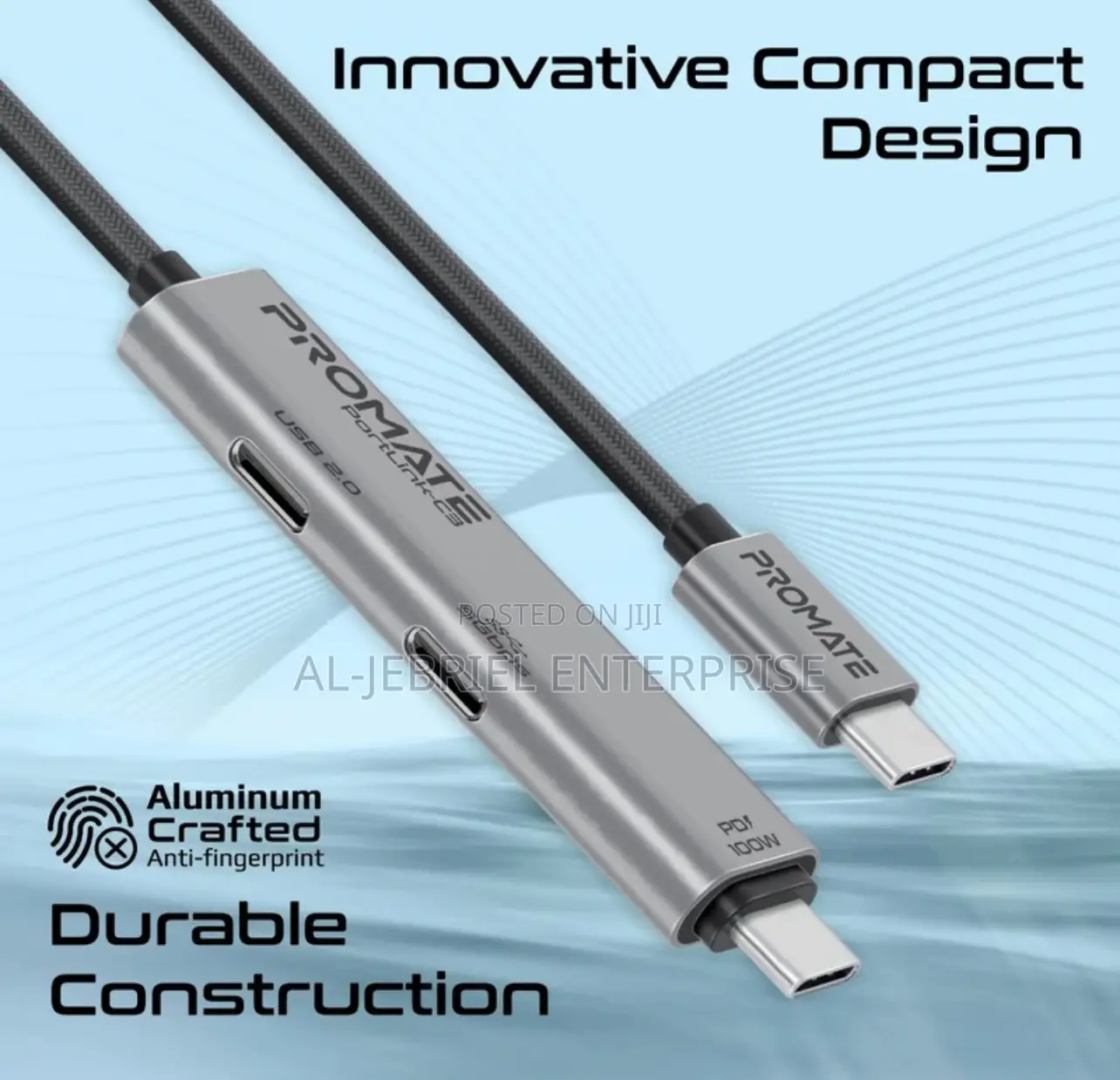 Versitile Portlink-C3 Promate 100w PD DUAL USB-C Port Cable in Accra ...