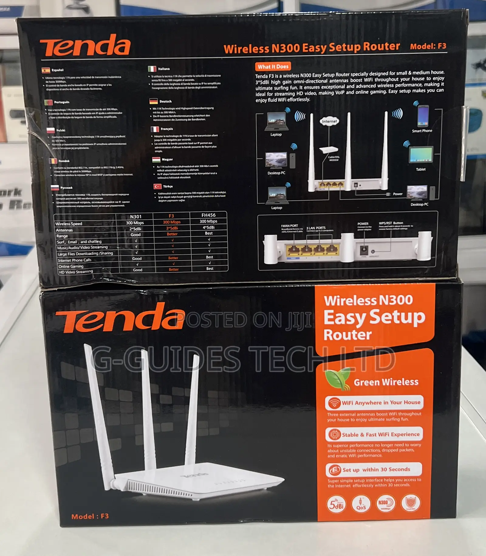 Tenda Wireless N300 Easy Setup Router F3 in Madina - Networking ...