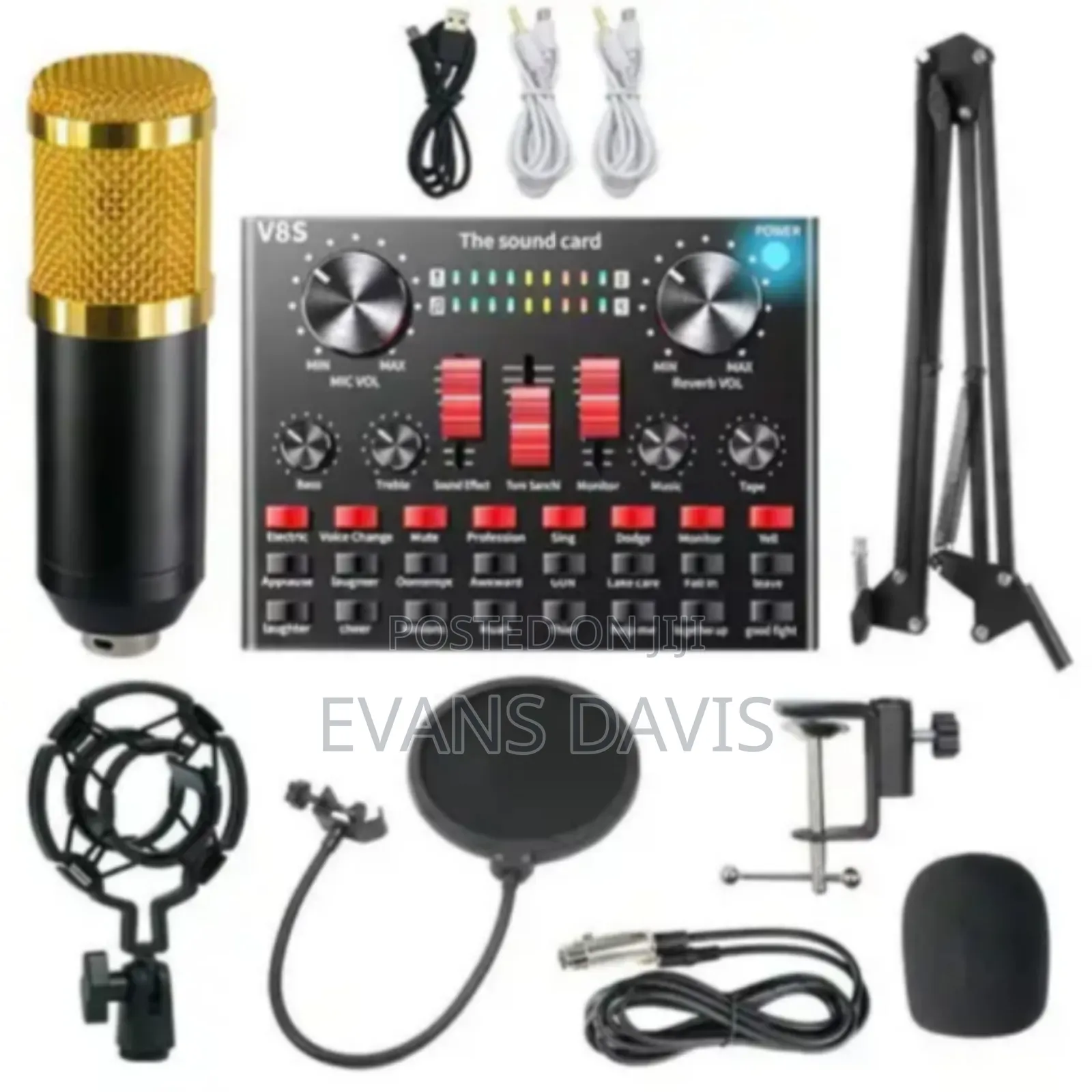 BM80O Condenser Microphone With V8s Sound Card Set in Anyaa - Audio & Music Equipment, Evans ...