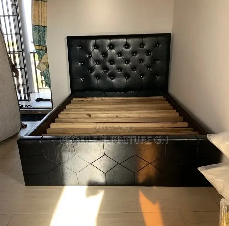Elegant Black Bedframe (Double )// Free Delivery in Greater Accra ...