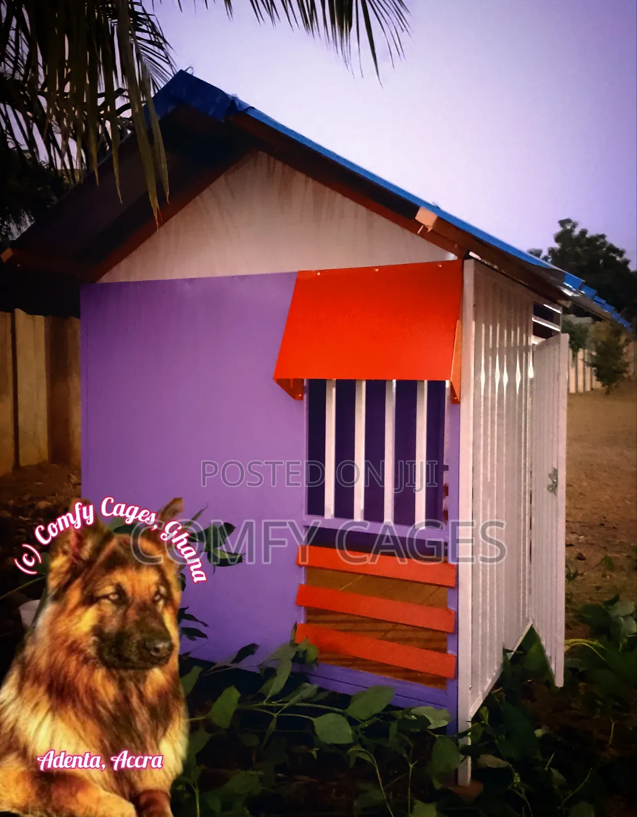 Large Solid Galvanized Steel Comfy Security Dog Cage/House in Accra ...