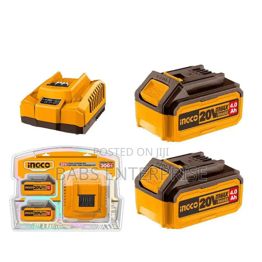 Ingco 2p 20V 4.0ah Battery Pack And Charger Kit - FBCPK1424 in Accra ...