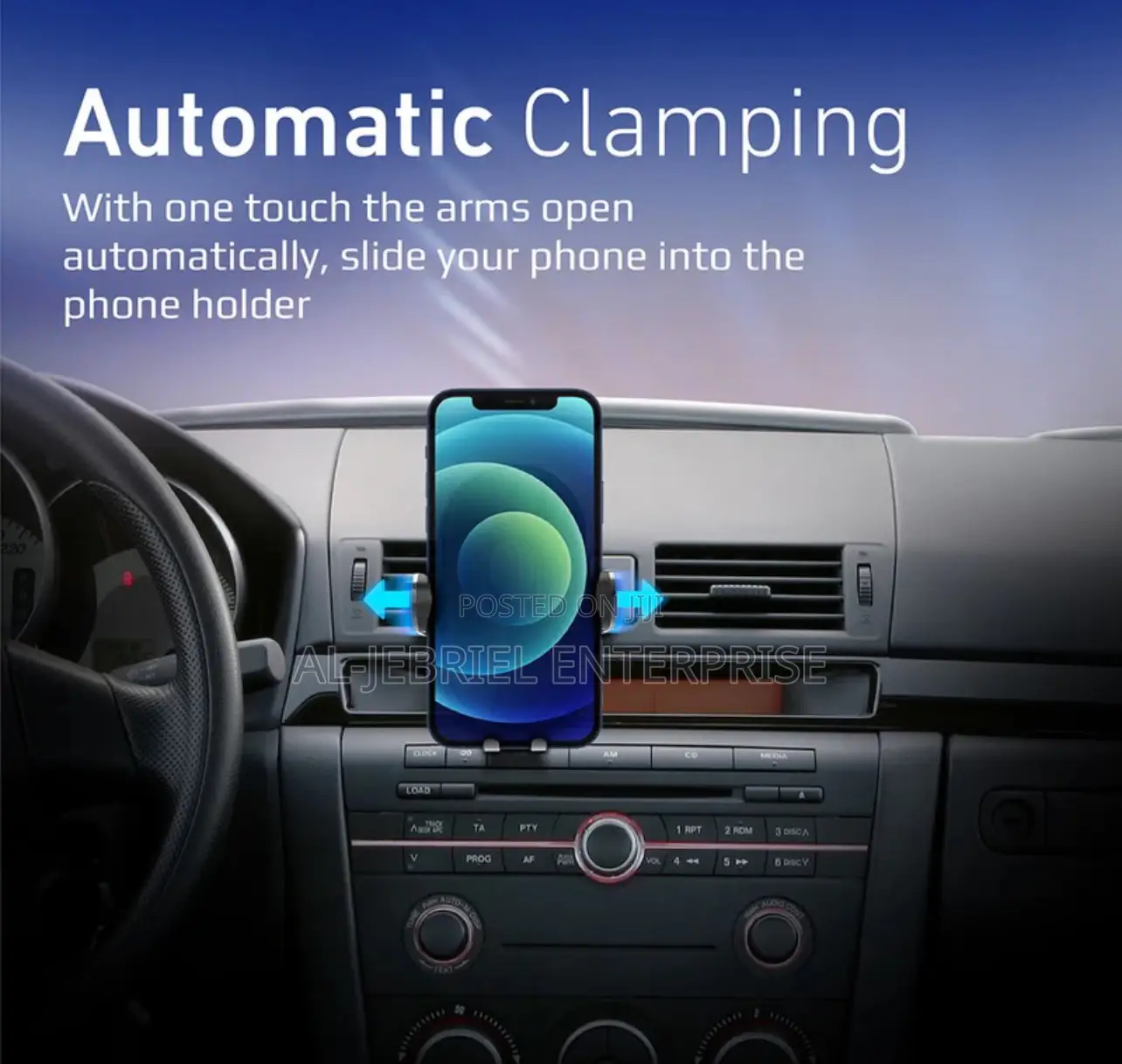 POWERMOUNT-15W Promate Smart Sensor Car Wireless Charger in Accra ...