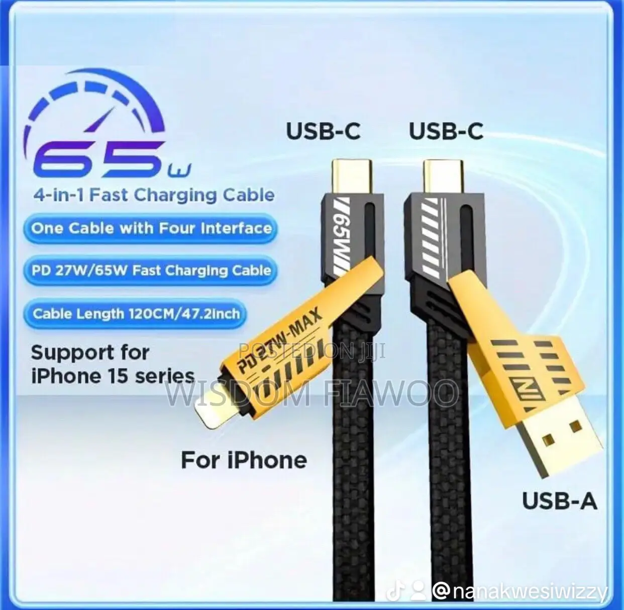 4 in 1 Super Fast Cable (65w) in Kokomlemle - Accessories for Mobile ...