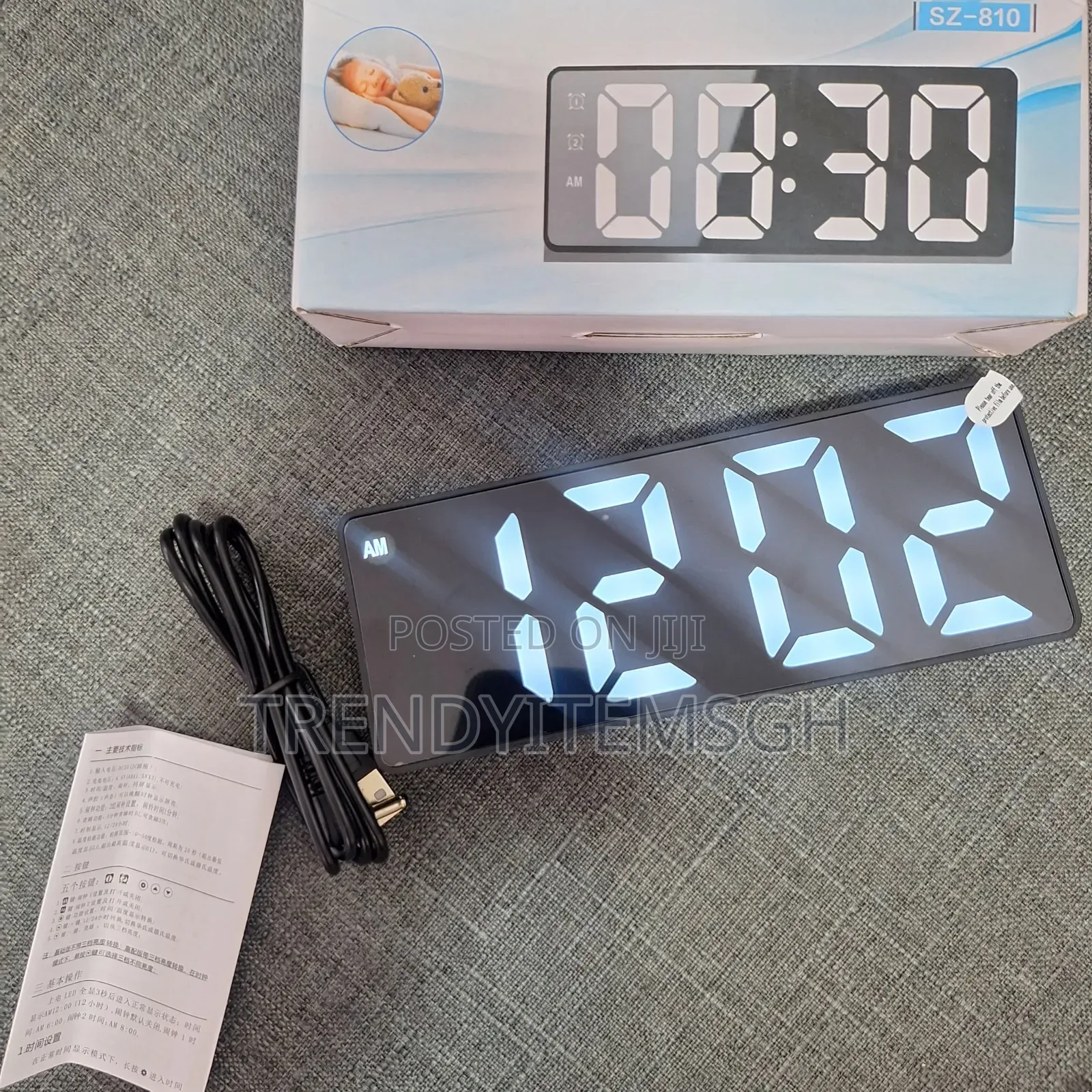 Led Mirror Table Clock Digital Desk Alarm in Accra Metropolitan - Home ...