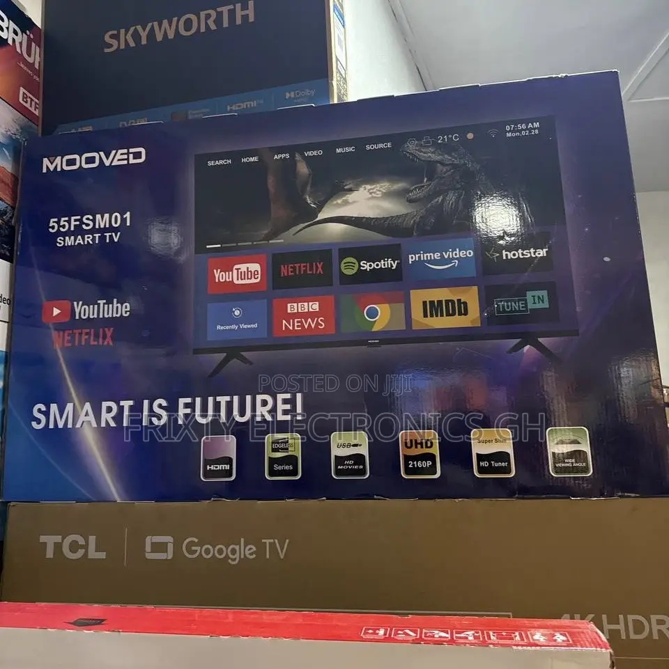 Awesome MOOVE 55” Smart _ Android/ Digital Satellite,TV in Accra ...