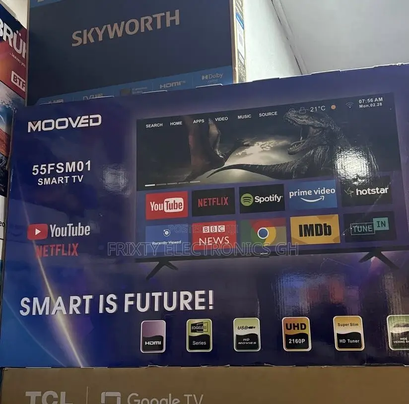 Awesome MOOVE 55” Smart _ Android/ Digital Satellite,TV in Accra ...
