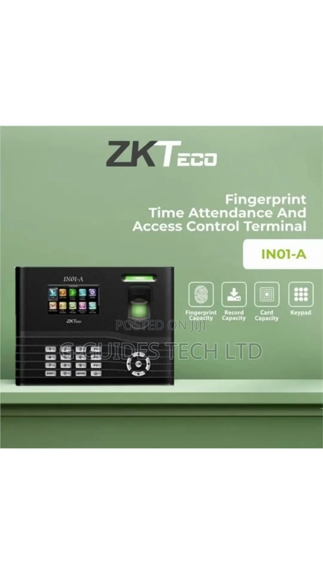 Zkteco IN01-A Time Attendance and Access Control Terminal in Madina ...