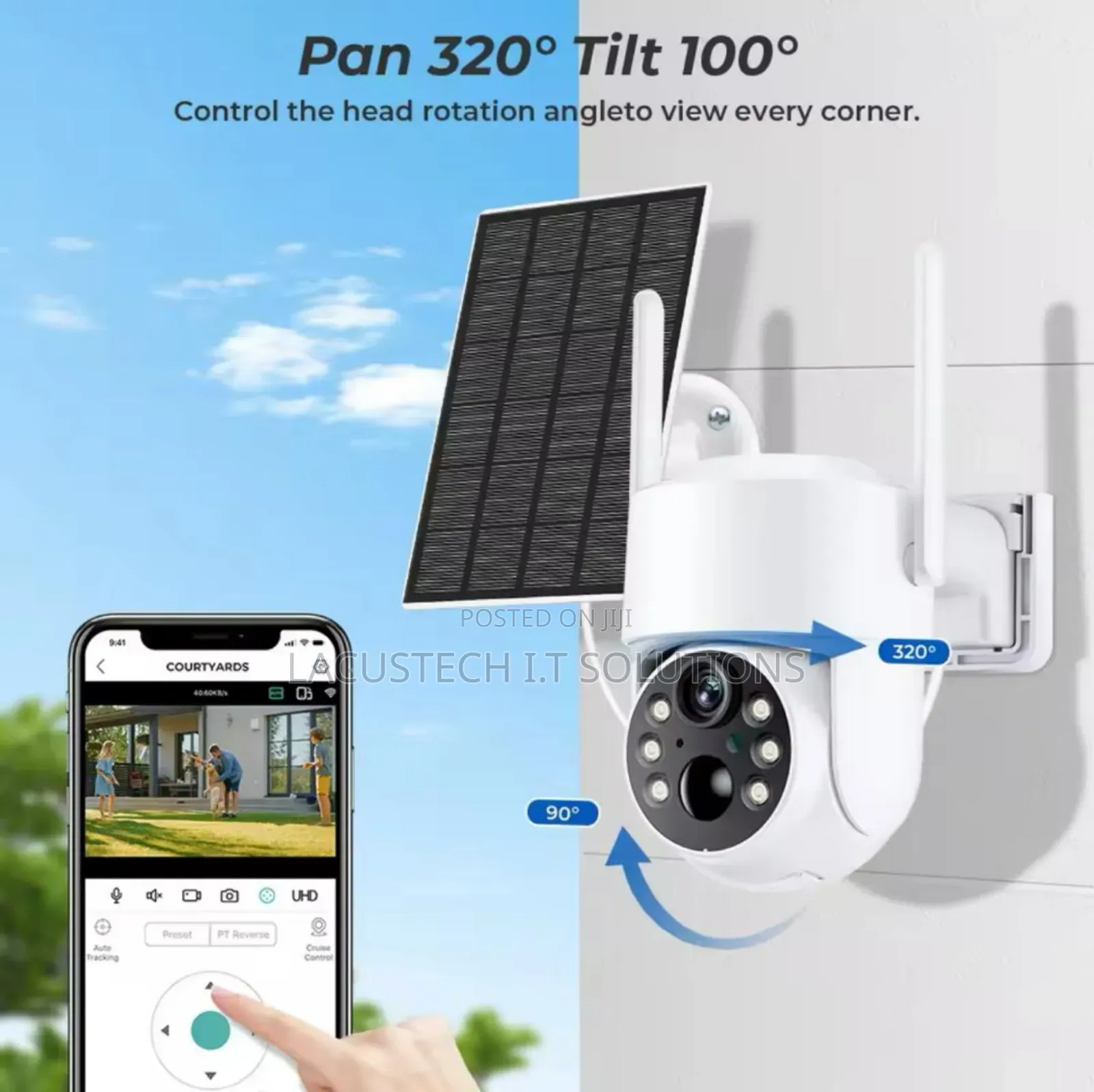 Icsee Solar Wifi Camera + 64gb in Dome - Security & Surveillance, Lacus ...