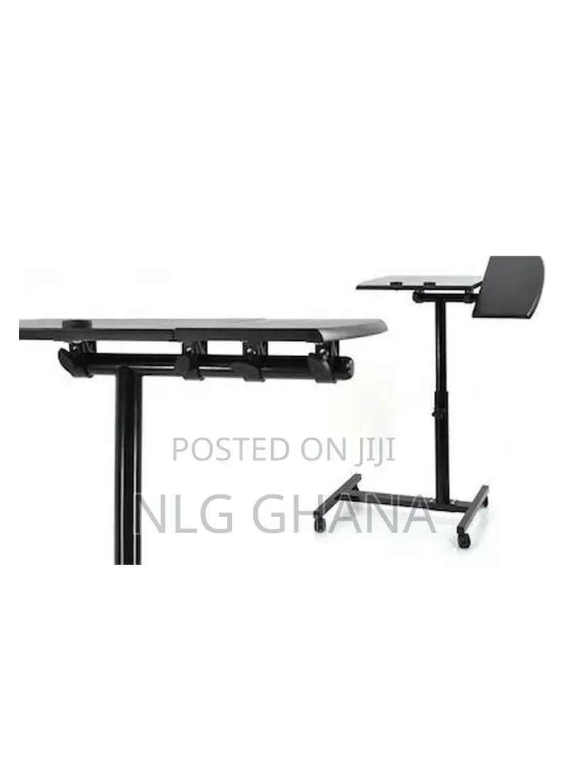 Wood Panels Steel Frame Laptop Table With 4 Lockable Caste in Spintex ...