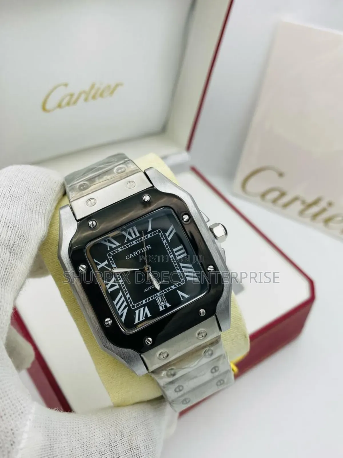 Cartier Santos De Cartier Silver Watch With Black Dial in Accra Metropolitan - Watches, Peter ...