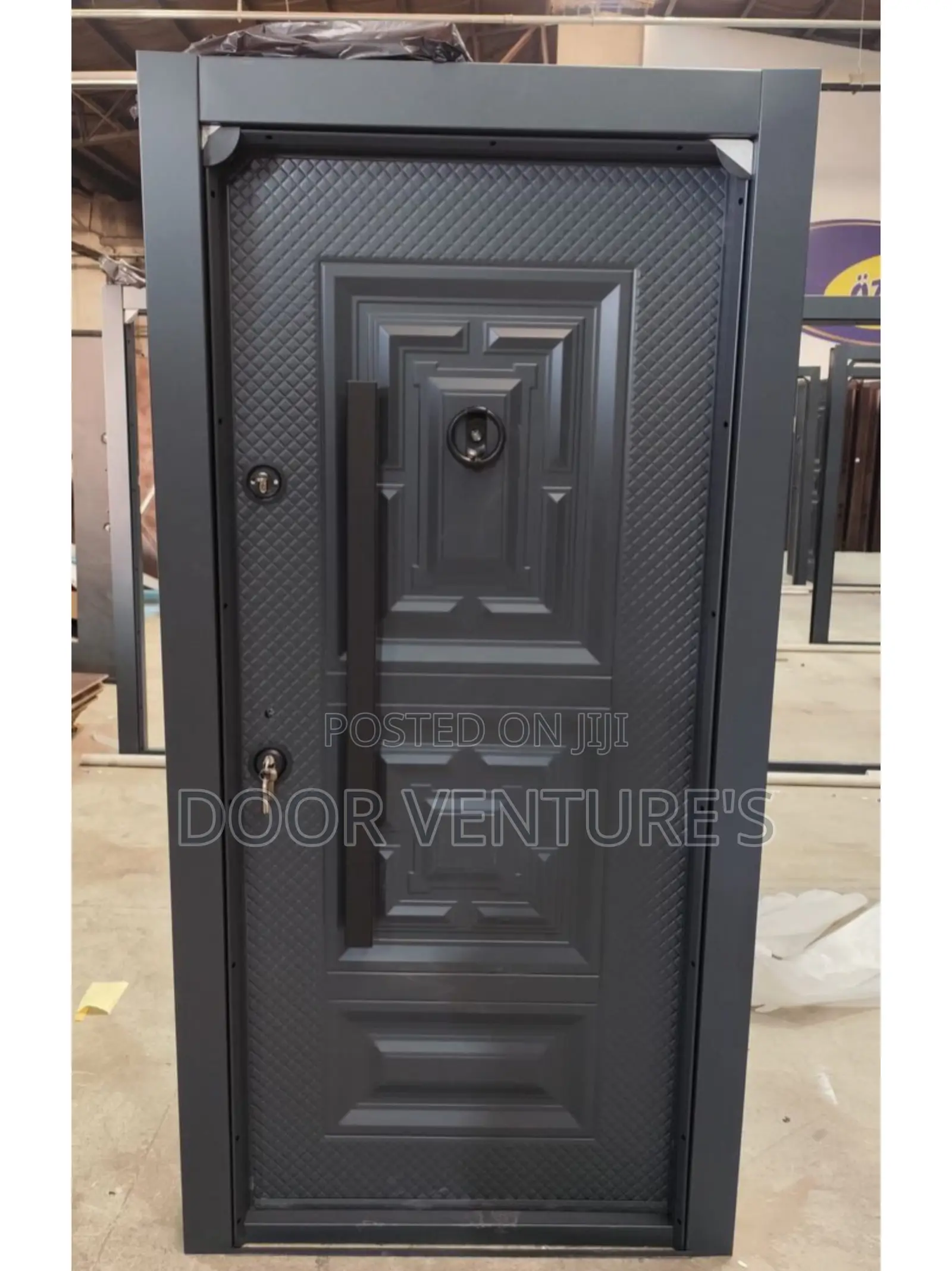 Black Single Full Metal Authentic Turkey Security Door in Lapaz - Doors ...