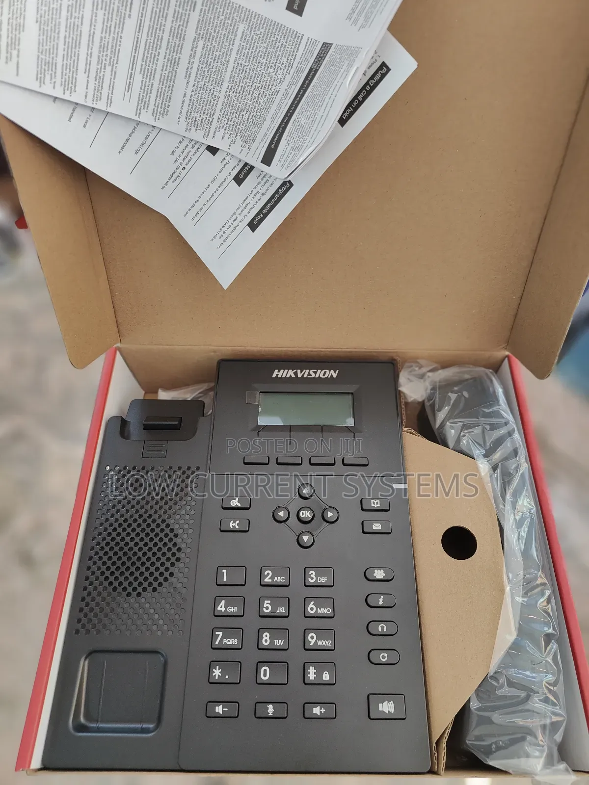 Hikvision Ip Phone Poe Network 4 Sip Audio Speakerphone Hand in Spintex ...