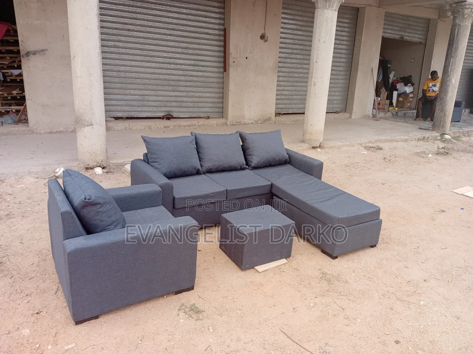 Beautiful L-Shape Sofa Set With Center Table ( Deep Ash) in Accra ...