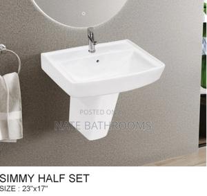 Square Wall Mounted Basin With Half Pedestal in Accra Metropolitan ...