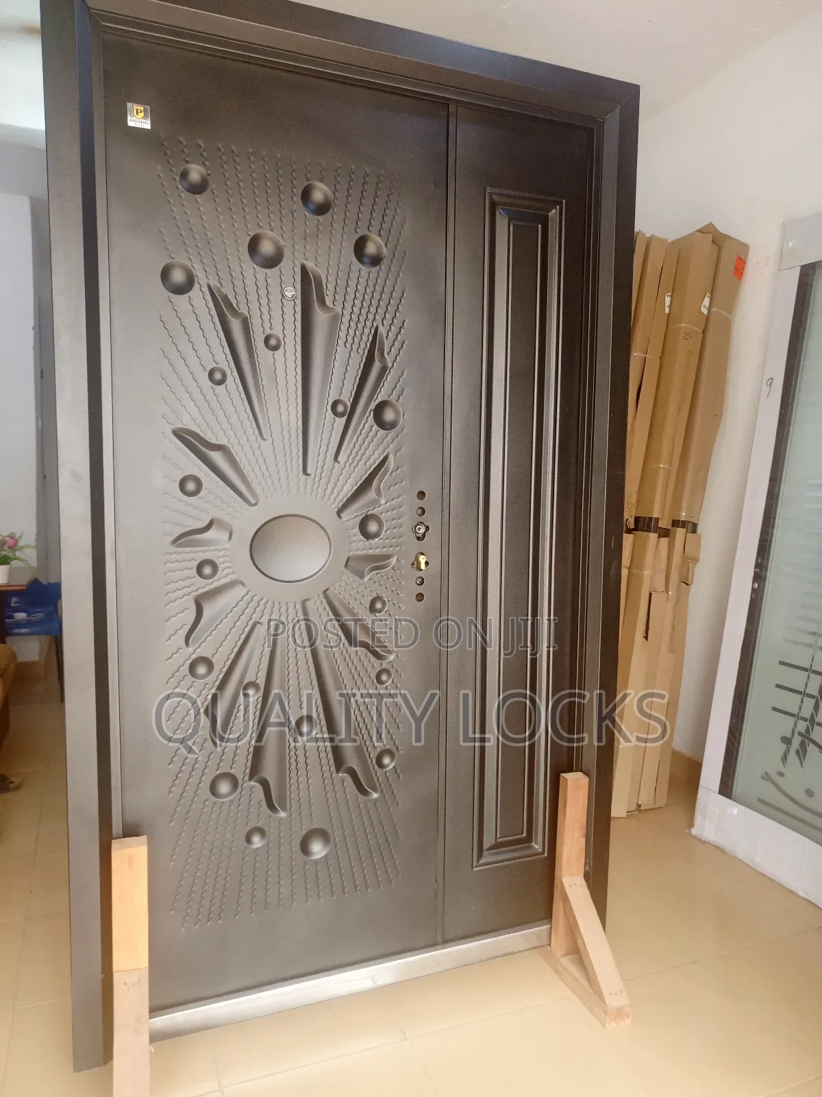All Black Standard Metal Security Door One and Half in Kasoa - Doors ...