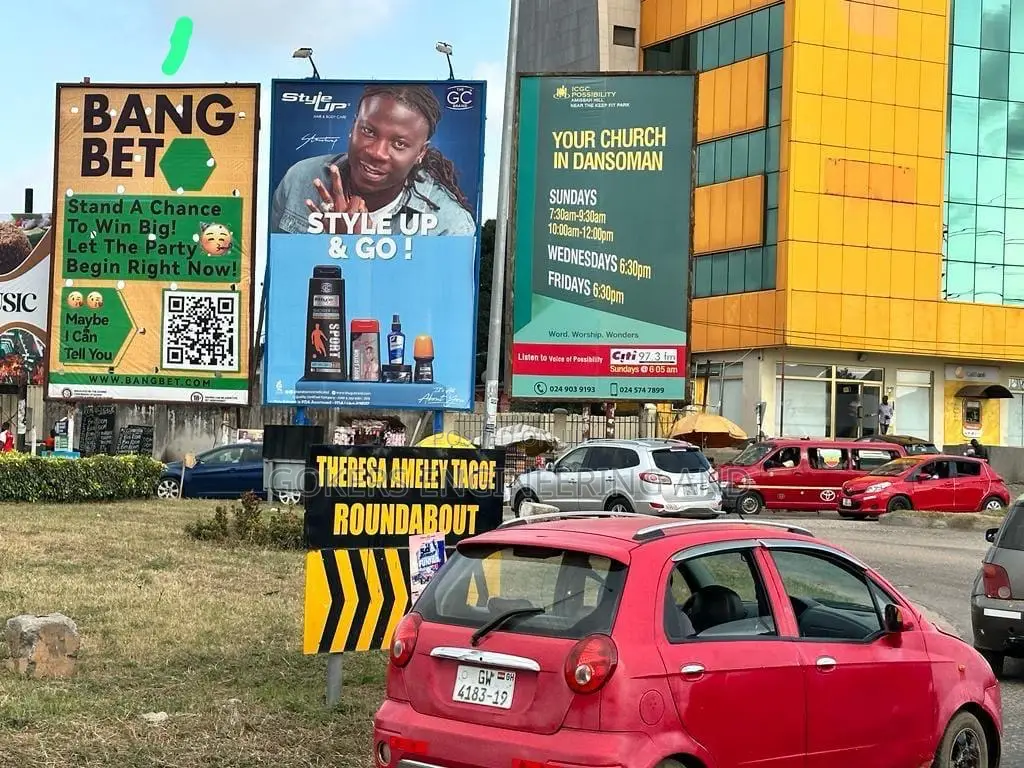 Dansoman Roundabout Billboards Available for Rent 9/6 Meters in Accra ...