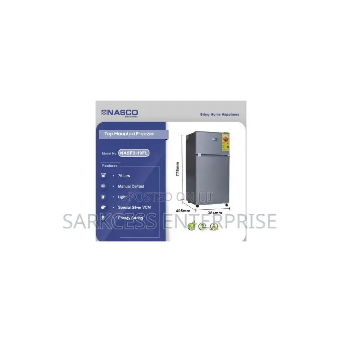 Nasco 90 Litres - Nasf2-10fl Double Door Tabletop Fridge in Spintex ...