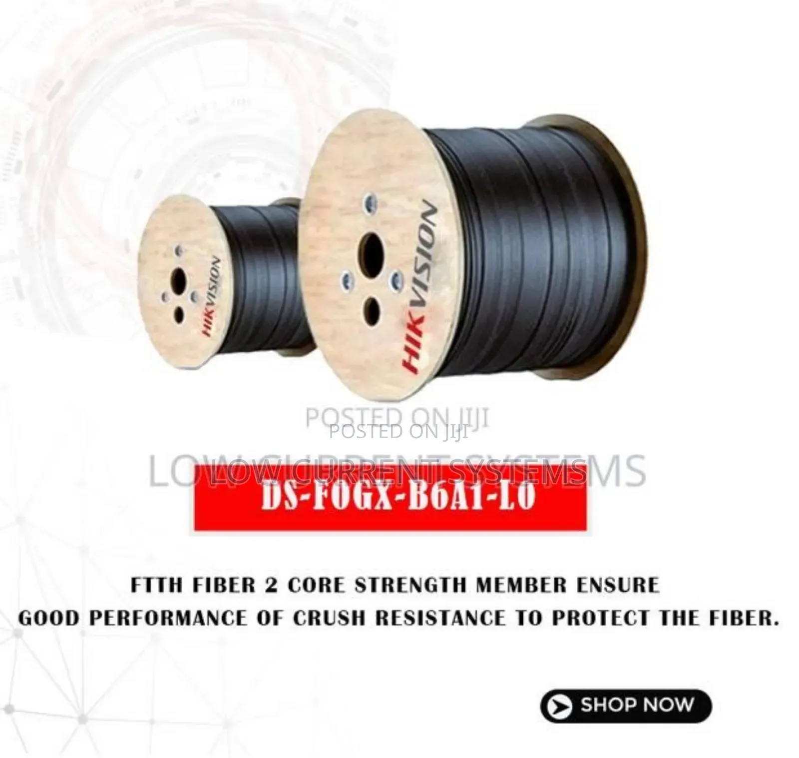 Hikvision Fiber Optic 2 Core Sm Drop Cable Outdoor 1000m in Spintex ...