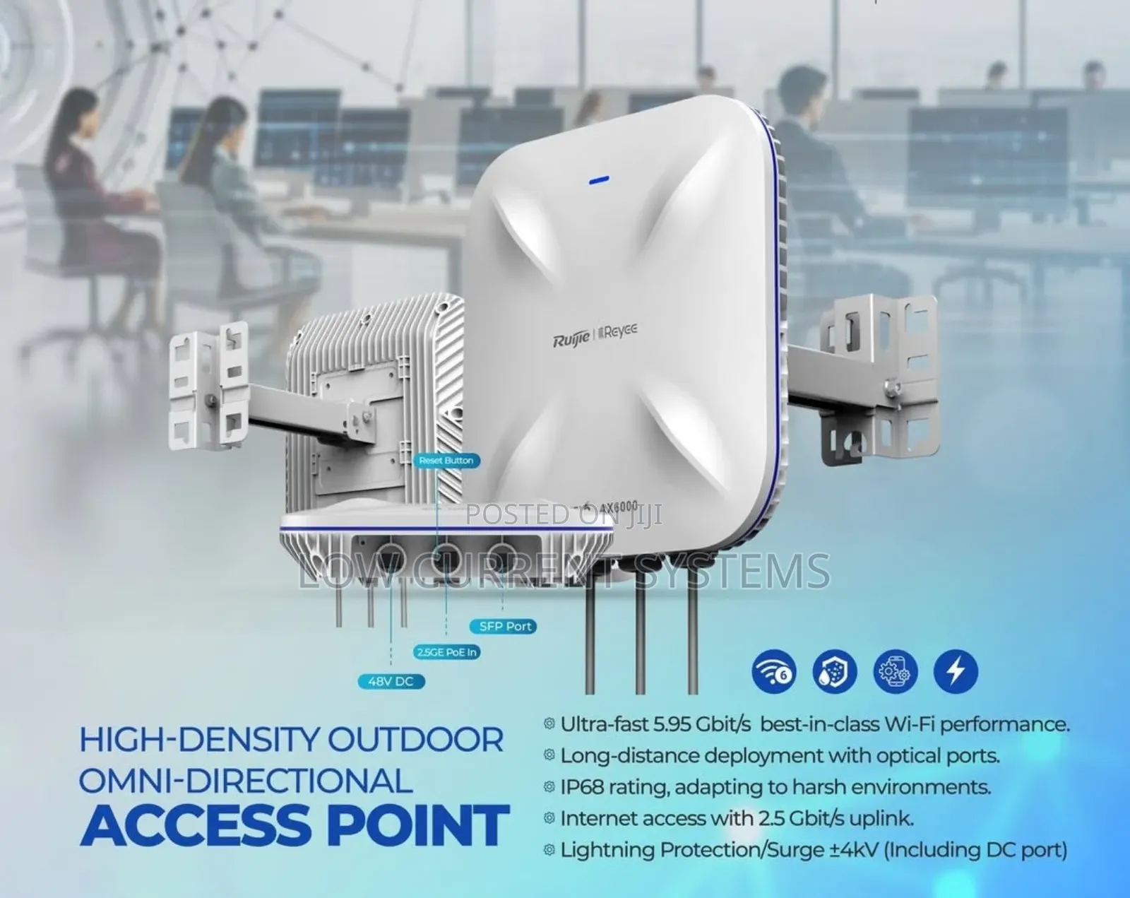 Outdoor Omni Directional Ap Access Point Wifi 6 Rg-Rap6260(H) Ax6000 in ...