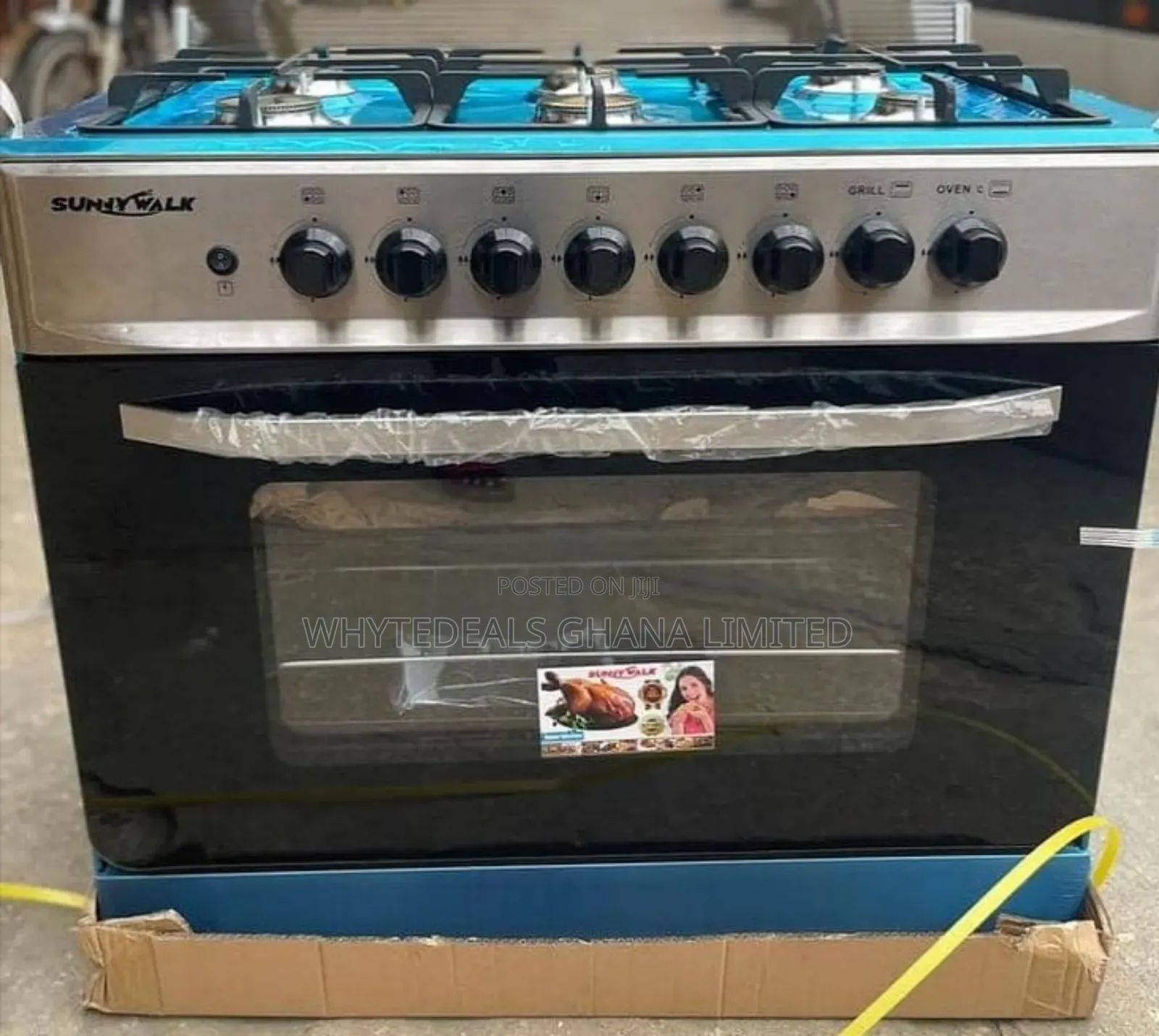 Sunny Walk 90x60 Gas Cooker| 5-Burners| Grill|Oven|Stainless in Accra ...