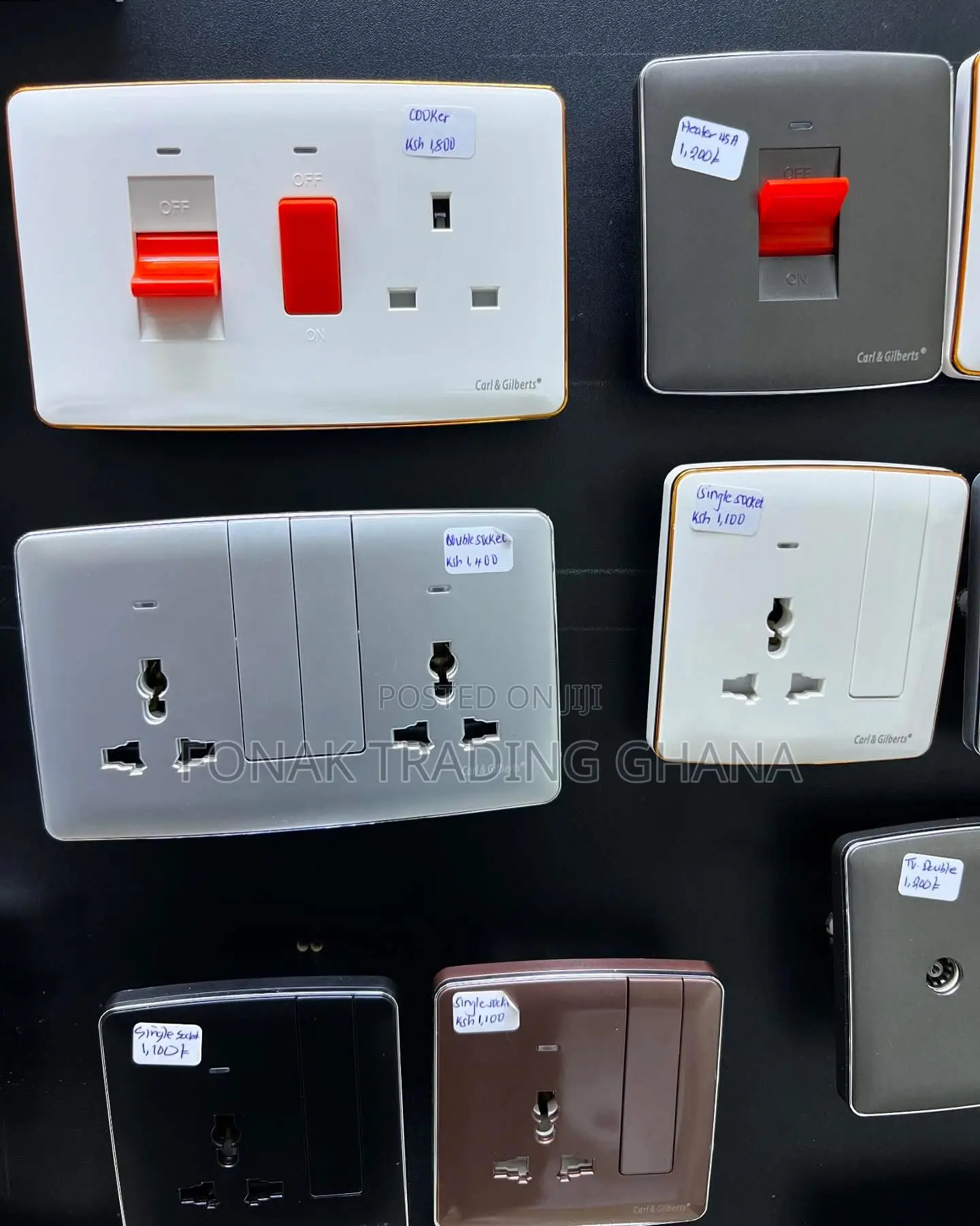 Black Switches- Gold Sockets in Accra Metropolitan - Electrical Equipment, Fonak Trading Ghana ...