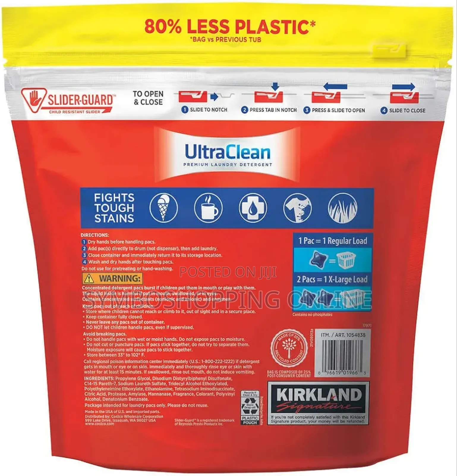 Kirkland Signature Ultra Clean Laundry Detergent Pacs - 152 in Airport ...