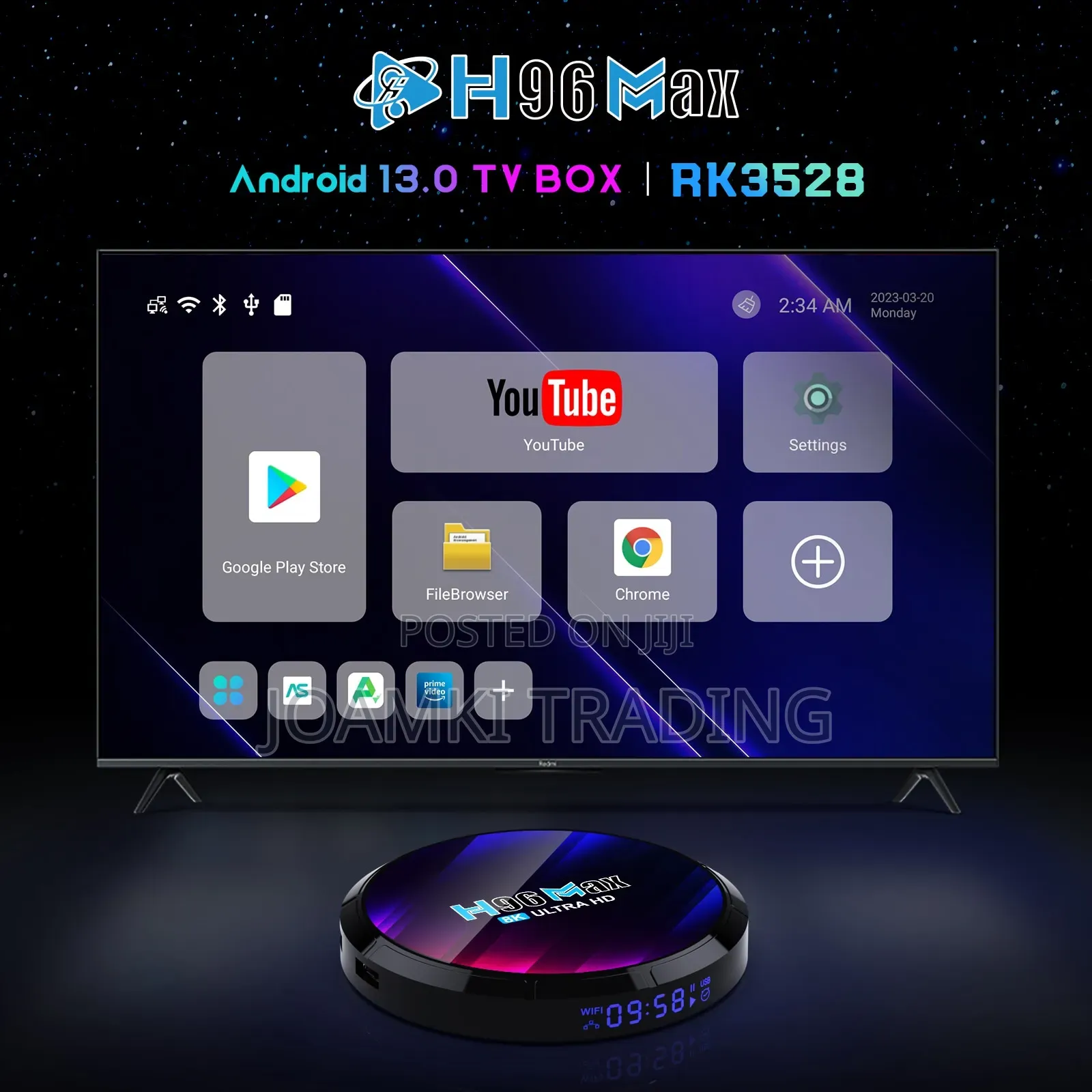 Smart Tv Box Android 13, 64gb Rom 4gb Ram, Dual Wifi & Bt in Spintex ...