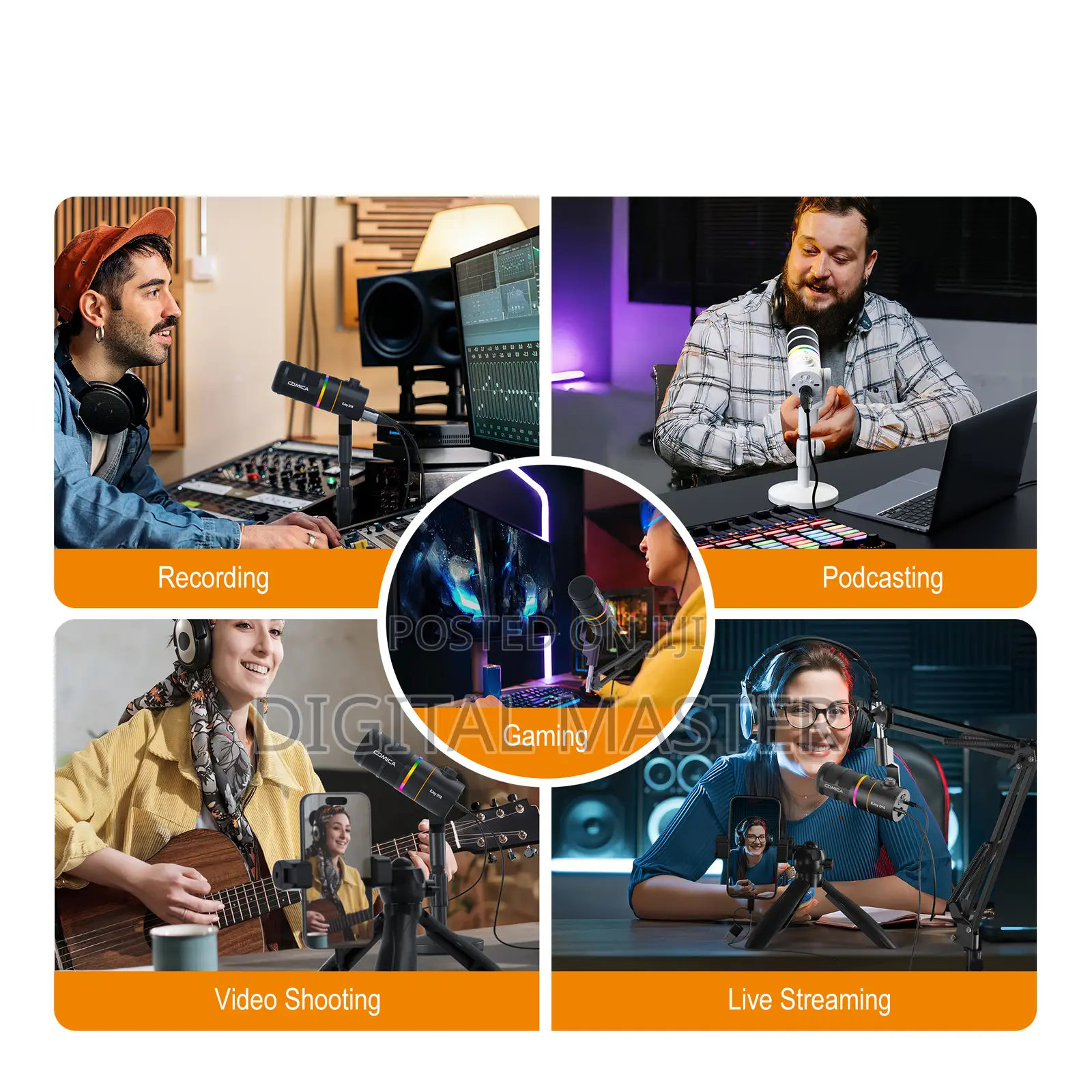 Comica Ejoy D10 Pro RGB Cardioid Dynamic Wireless Microphone in Accra ...