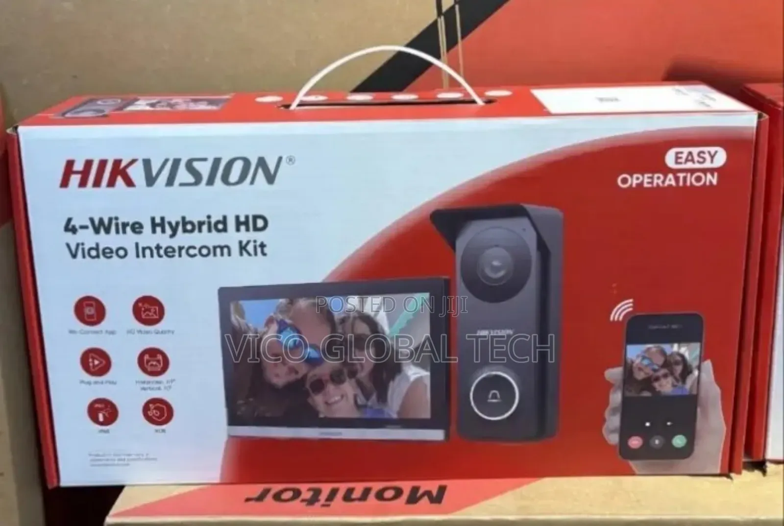 (Ds-kis313-p)Hikvision 4-wire Hybrid Hd Video Intercom Kit in Circle - Security & Surveillance ...