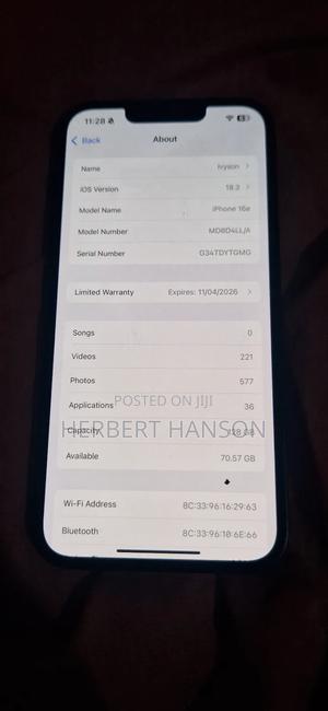 Apple iPhone 16e 128 GB Black in Effutu Municipal - Mobile Phones ...