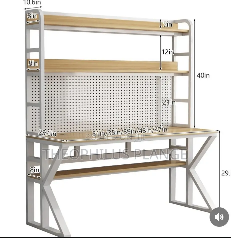 Double Decker Desk / Computer Desk With Pegboard in Accra Metropolitan ...