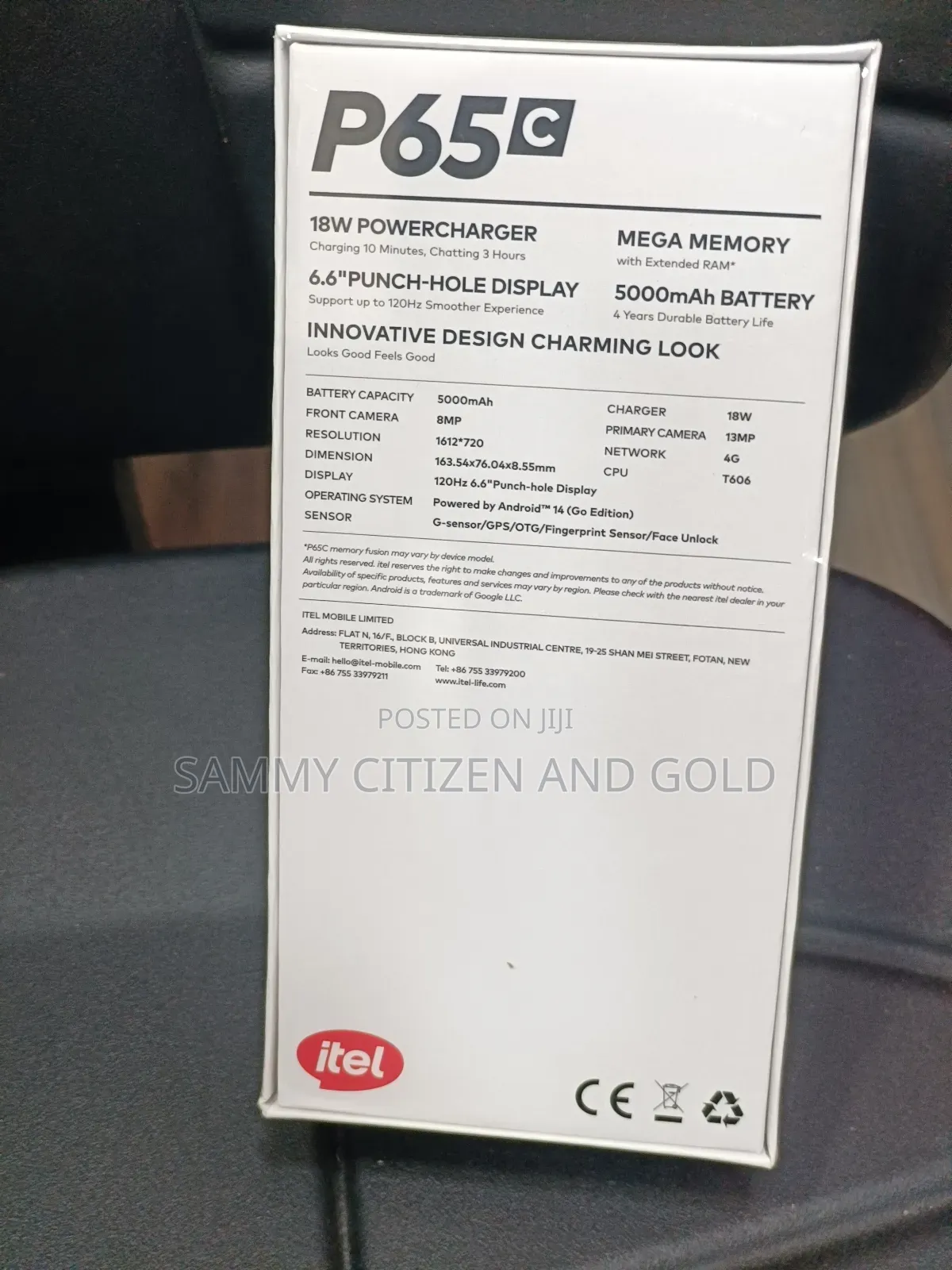 New Itel P65C 128 GB Black in Circle - Mobile Phones, Sammy Citizen And ...