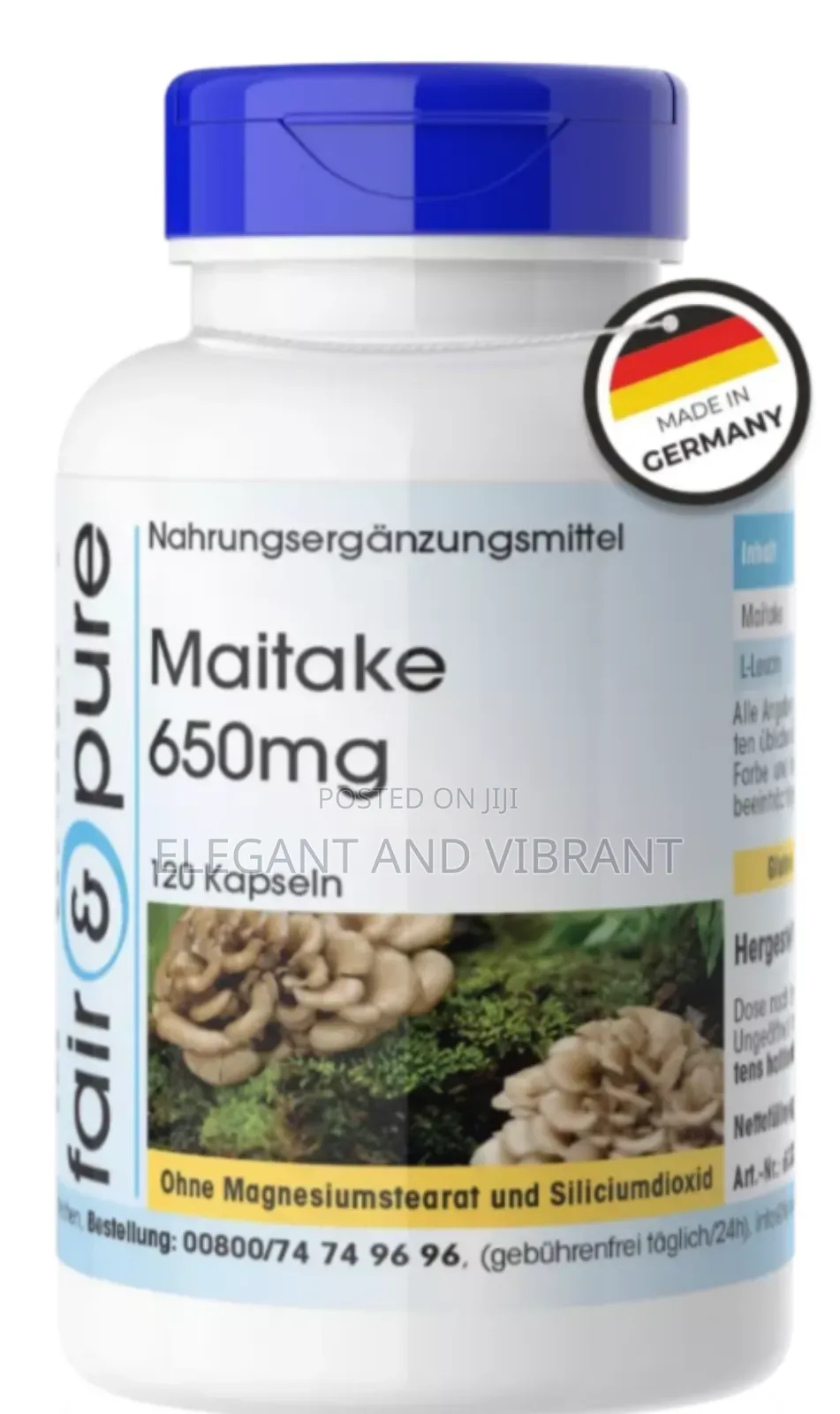 Maitake 650mg Mushroom, 120 Capsules, in Kasoa - Vitamins & Supplements ...