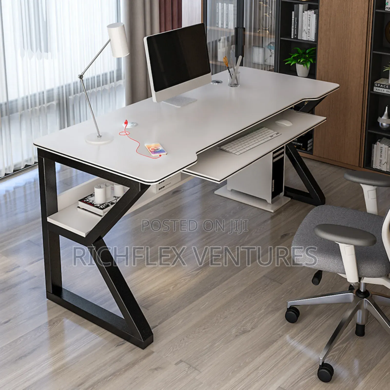 Gaming/Office/Studio Desk With Bookself + Keyboard Drawer in Nungua ...