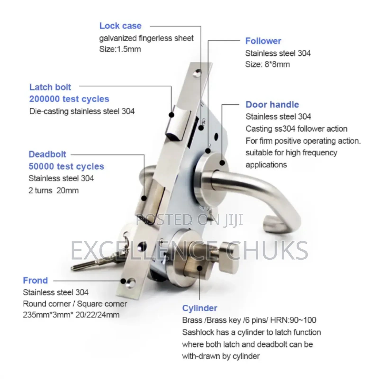 Rosette Door Lock(Curve Style ) in Adabraka - Doors & Security ...