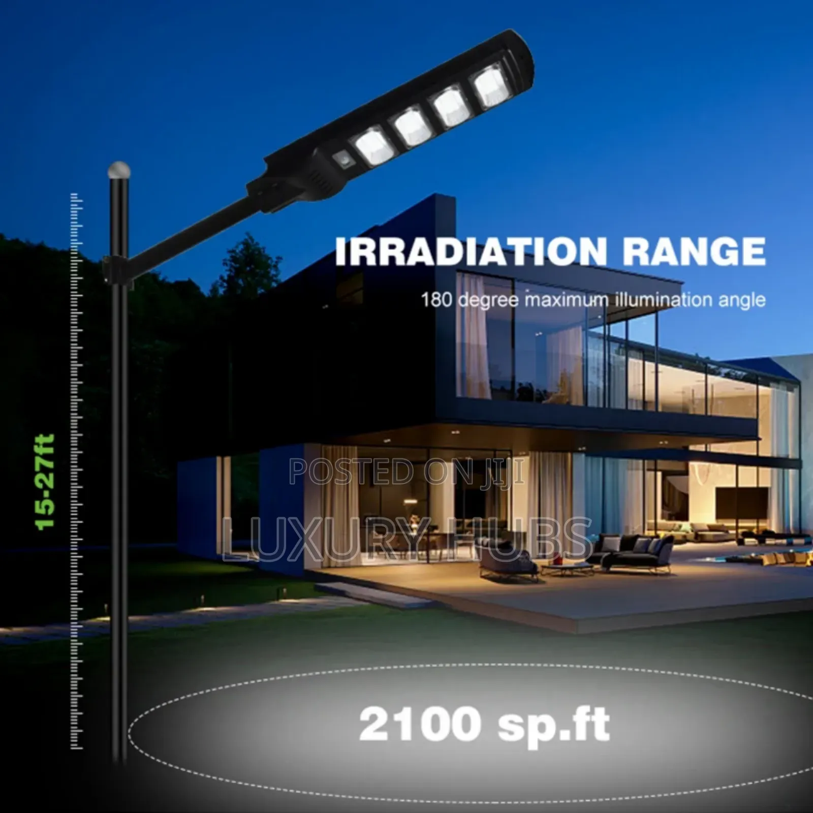 120w Solar Street Light With Mounting Rod in Spintex - Solar Energy ...