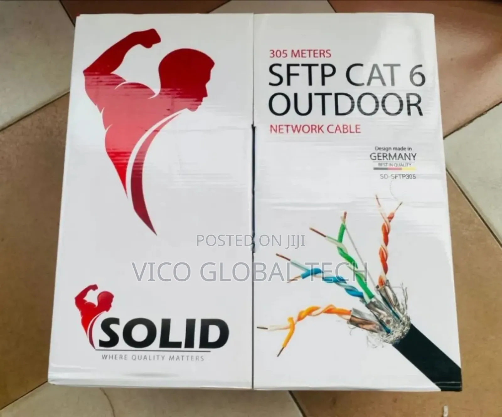 Solid SFTP Cat 6 Outdoor Network Cable 305m in Circle - Accessories ...